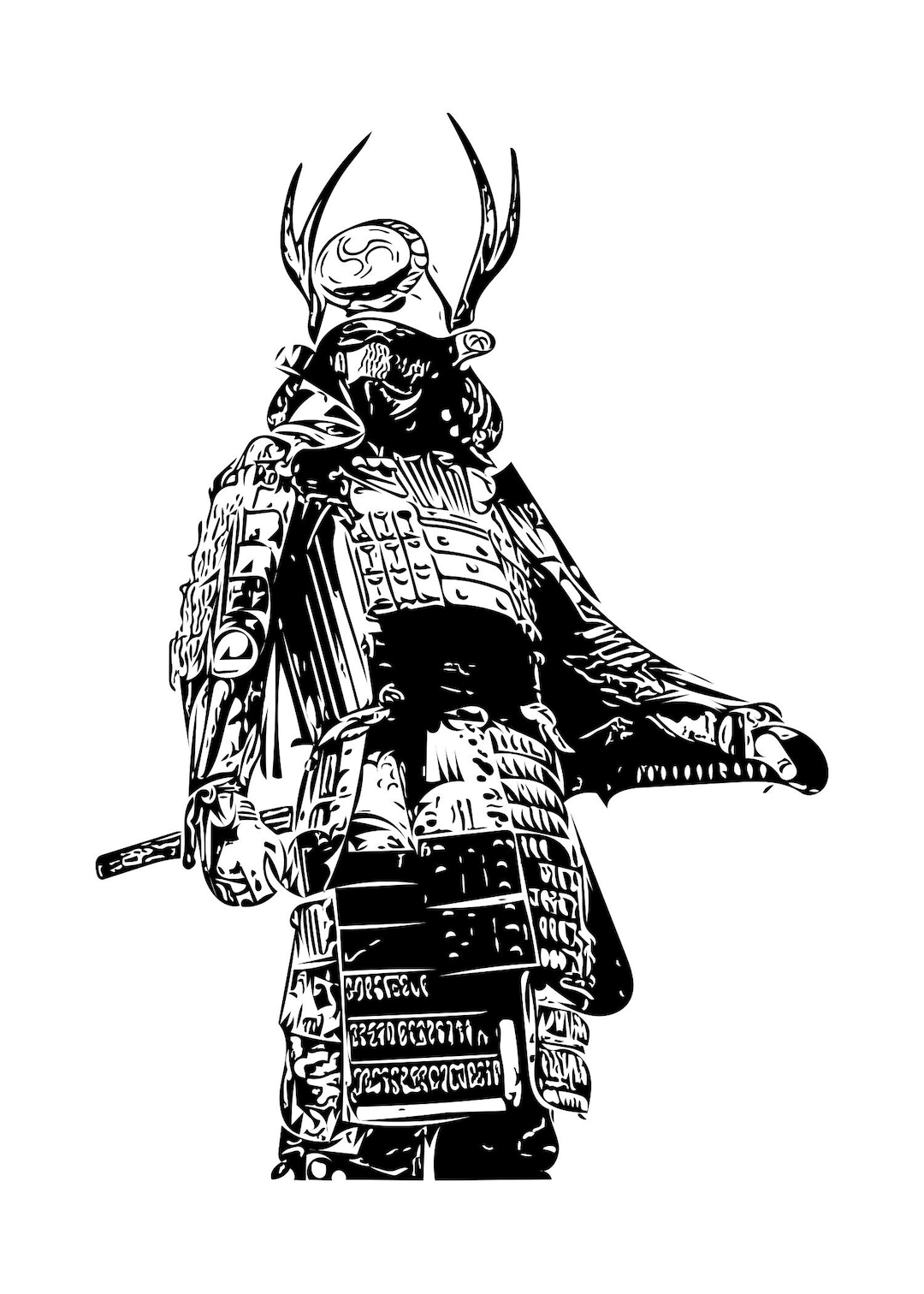 Warrior Samurai Japanese - Digital Download Files Svg, Png, Dxf, Jpeg ...