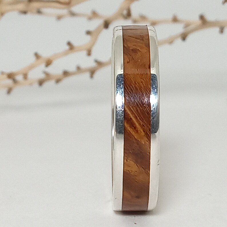 Wooden Silver Weding Rings Ideas Original Wedding Ring With - Etsy