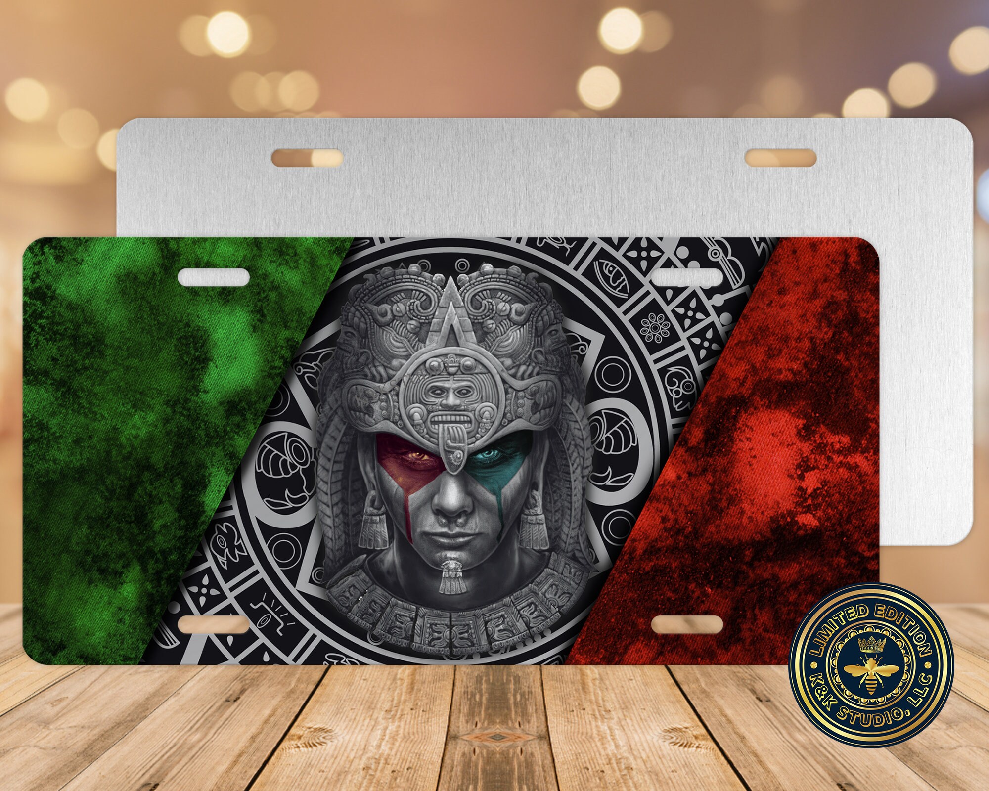 Guerrero Azteca, Aztec, Hispanic License Plate, Mexico, 3 Novelty ...