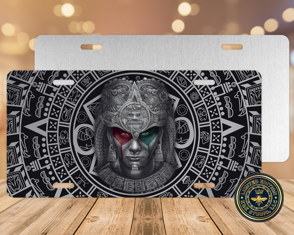 Guerrero Azteca, Aztec, Hispanic License Plate, Mexico, 3 Novelty ...