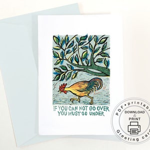 Proverb Card 11: If You Can Not Go Over You Must Go Under - Etsy