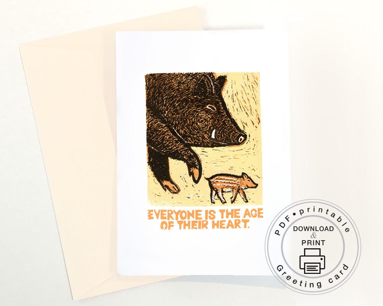 Proverb Card 21: Everyone is the Age of Their Heart. - Etsy