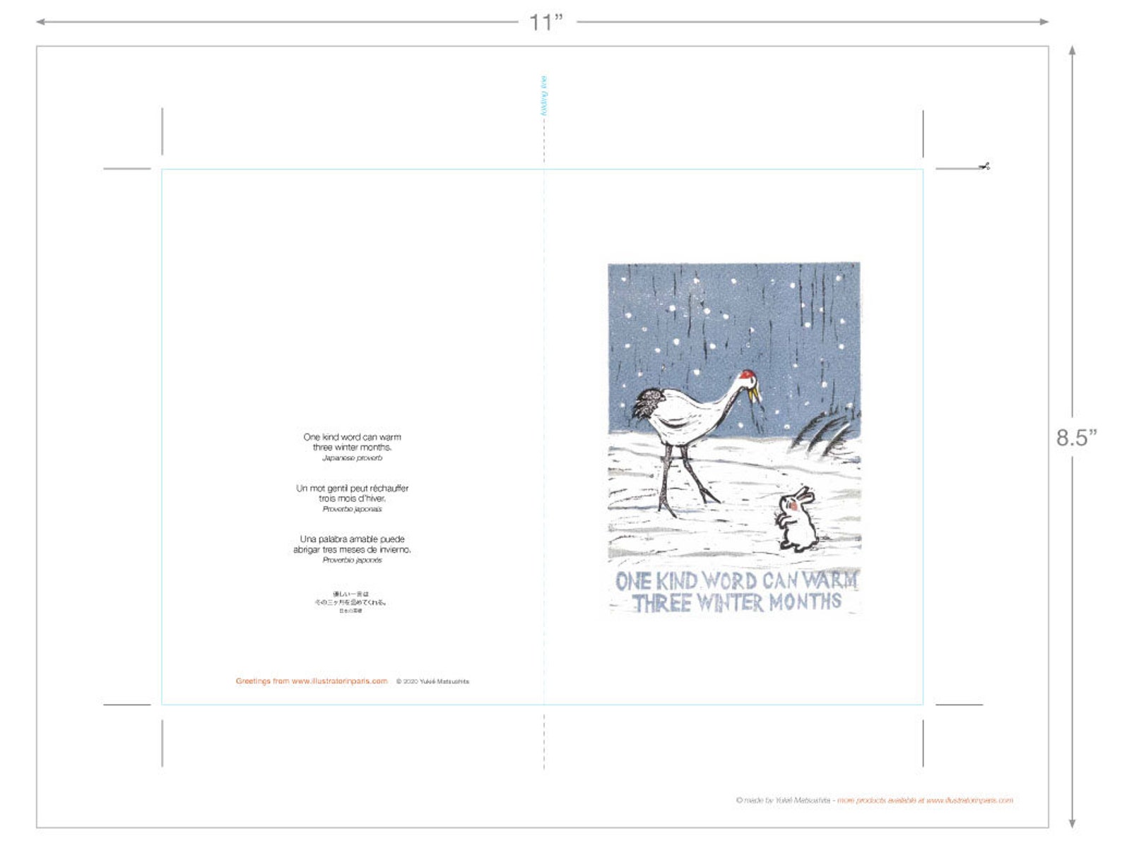 Proverb Card 14: One Kind Word Can Warm Three Winter Months - Etsy
