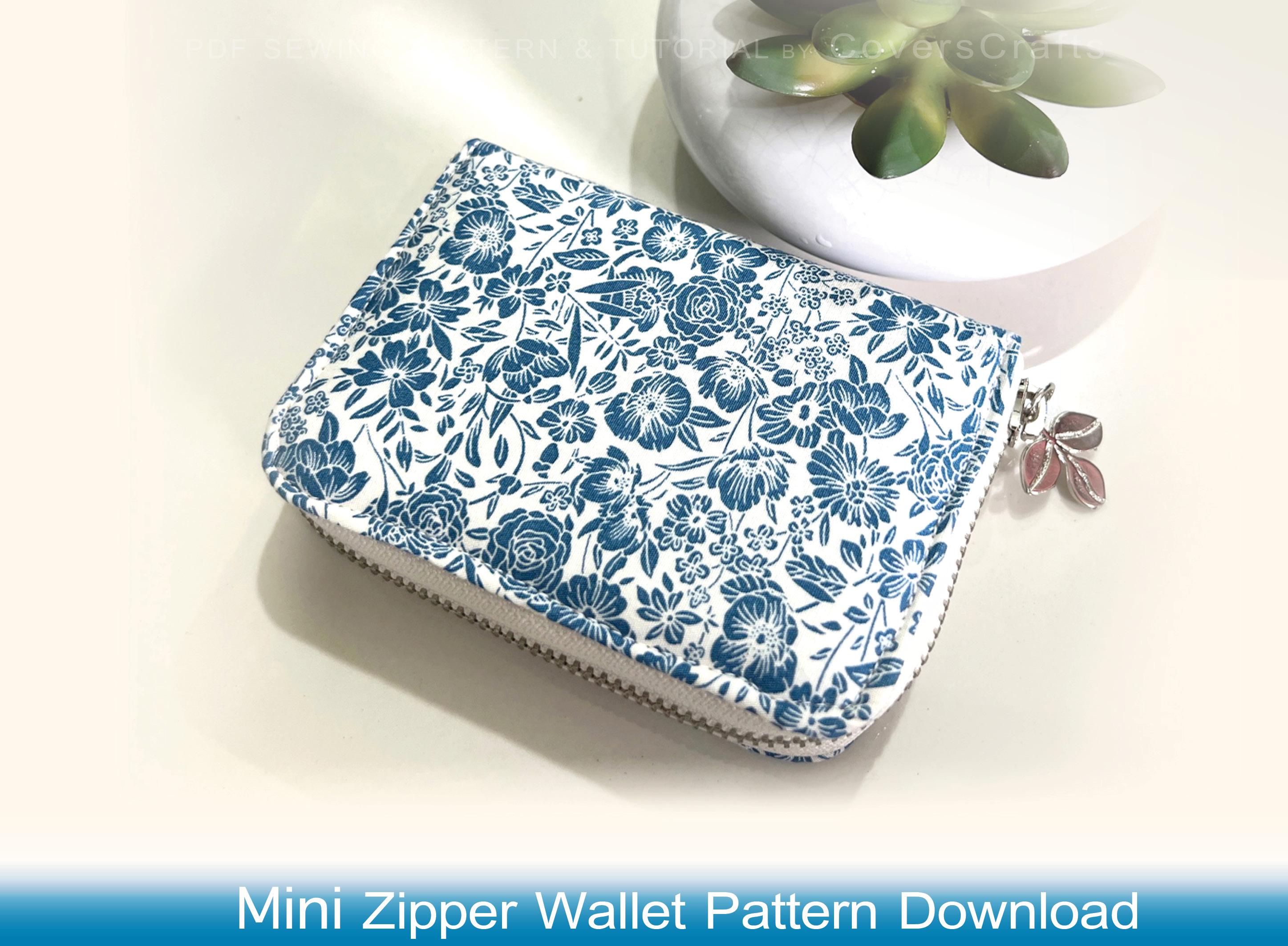 Small Fabric Wallet Tutorial,compact Card Holder Sewing Project,pdf ...