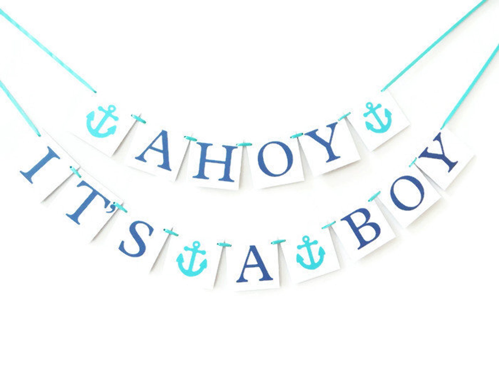 Ahoy Its A Boy banner baby boy banner Baby Shower Banner | Etsy