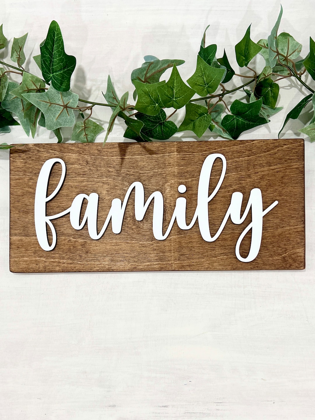Family Sign, Rustic Home Decor, 3D Kitchen Dining Wall Art, Entryway ...