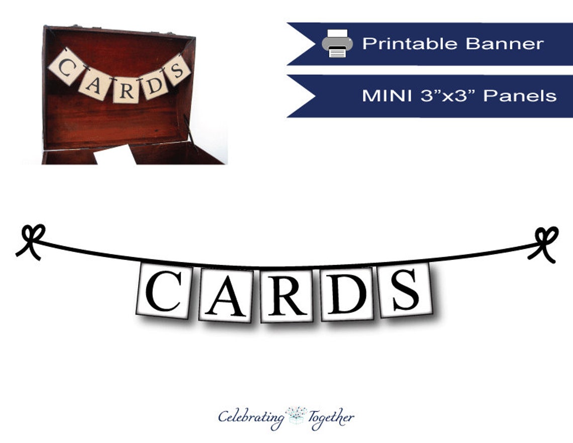 PRINTABLE Mini Cards Banner Instant Download Suitcase - Etsy