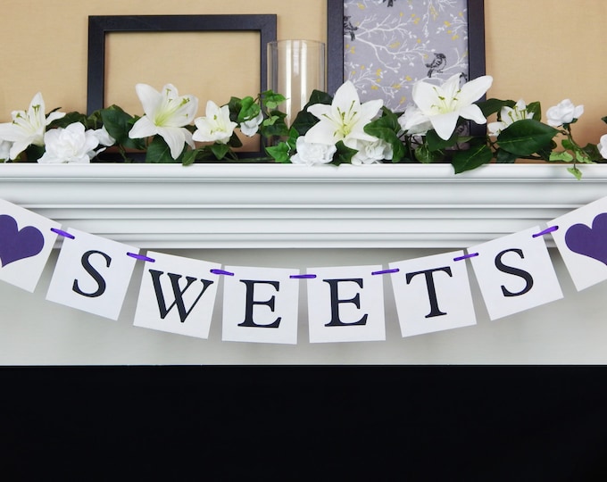 Sweets & Treats Banner / Gold Dessert Table Sign / Bridal Shower Banner ...