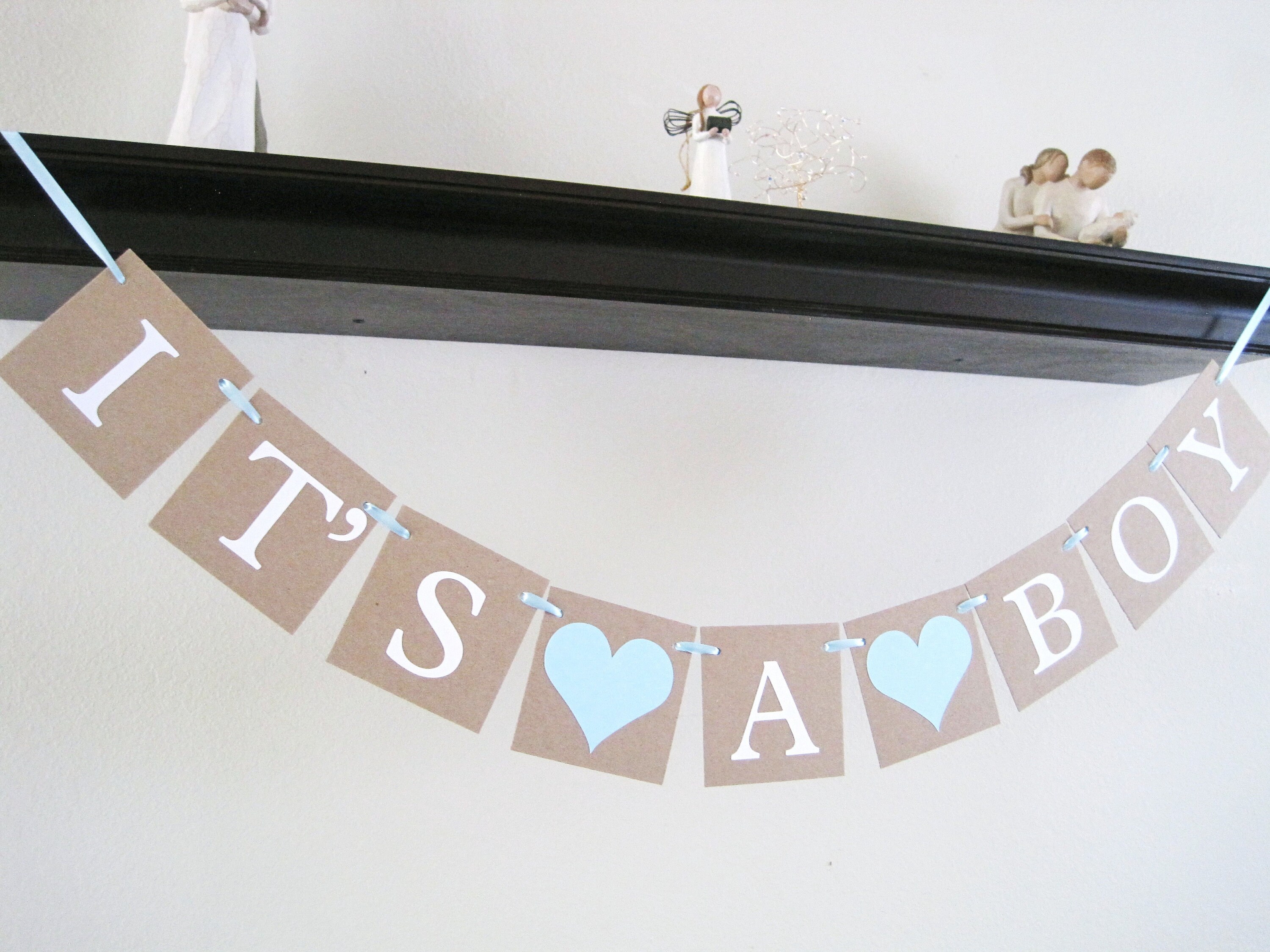 Its a boy banner rustic baby boy banner boy baby shower | Etsy