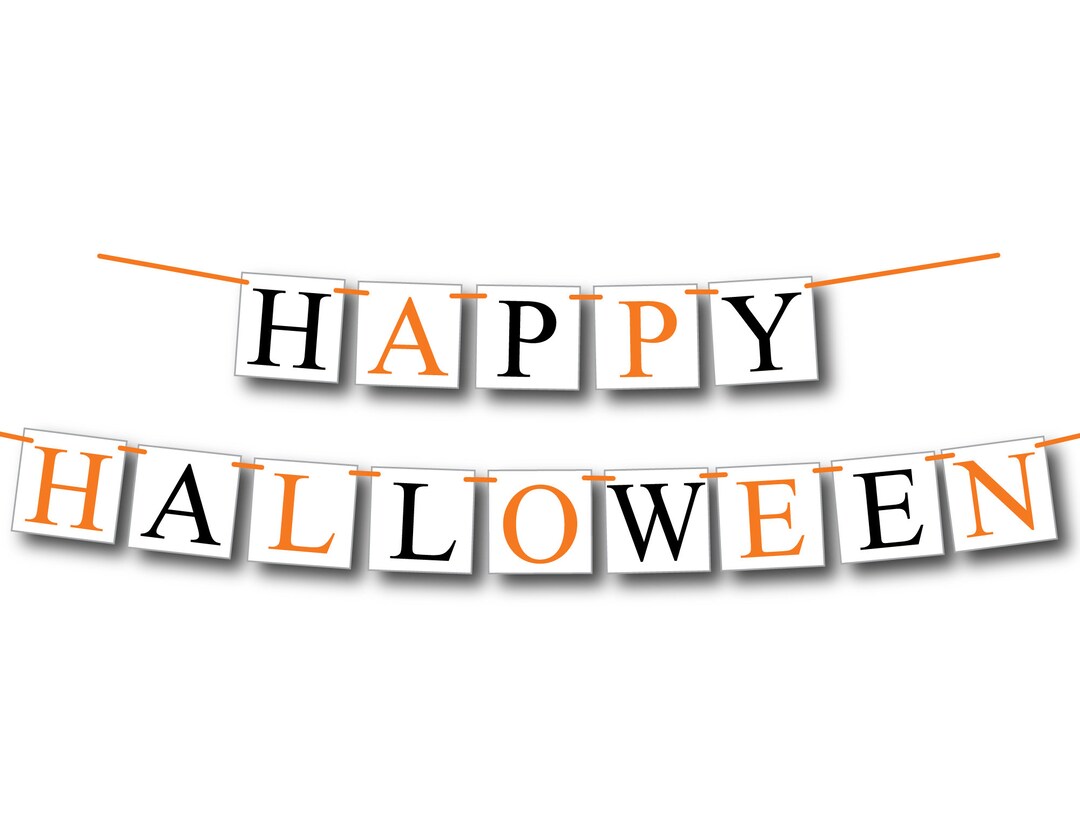 Happy Halloween Banner, Living Room Halloween Decor, Fireplace Mantel ...