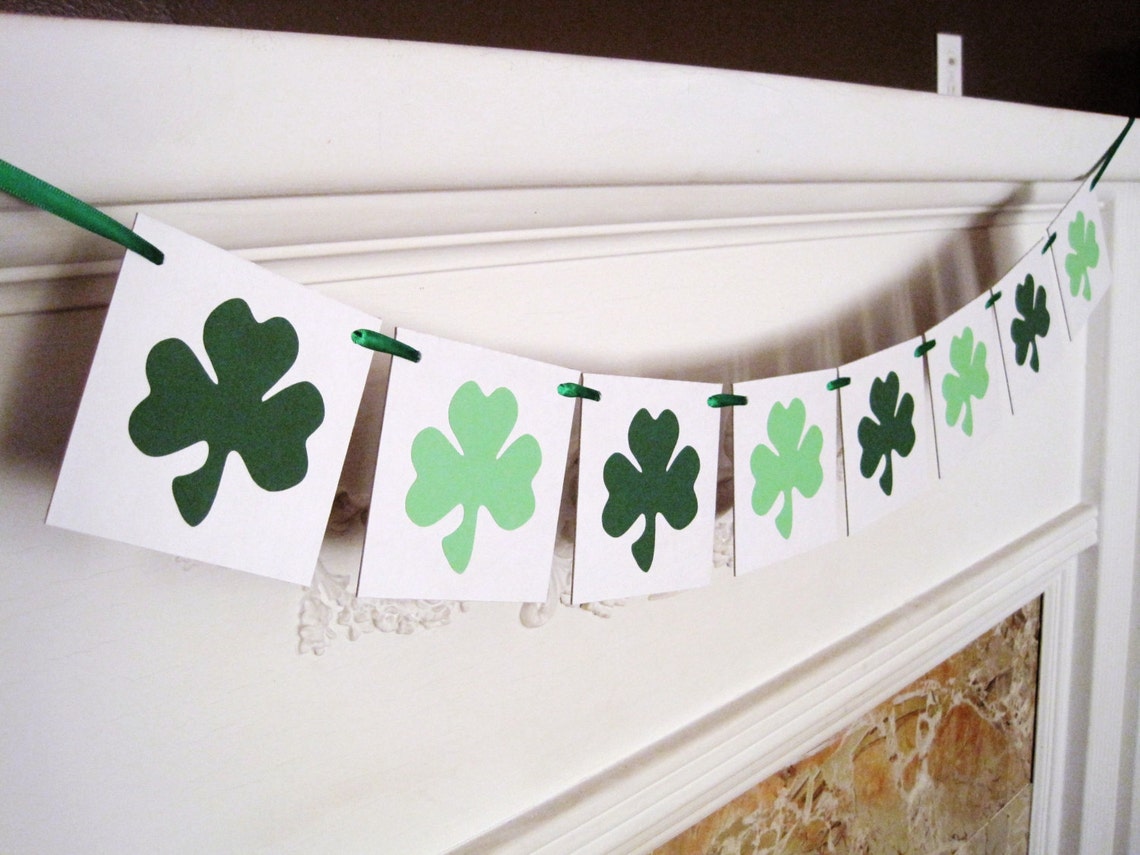 St Patricks Day Decorations, St Patricks Day Banner, Shamrock Sign ...