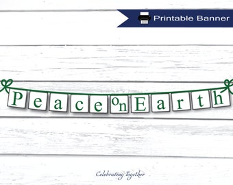 Peace on Earth Banner - Etsy