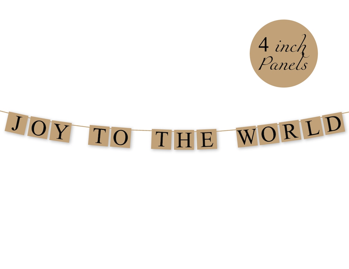 Joy to the World Banner Rustic Christmas Decorations - Etsy