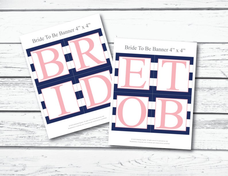 Printable Bride to Be Banner Instant Download Nautical Bridal - Etsy