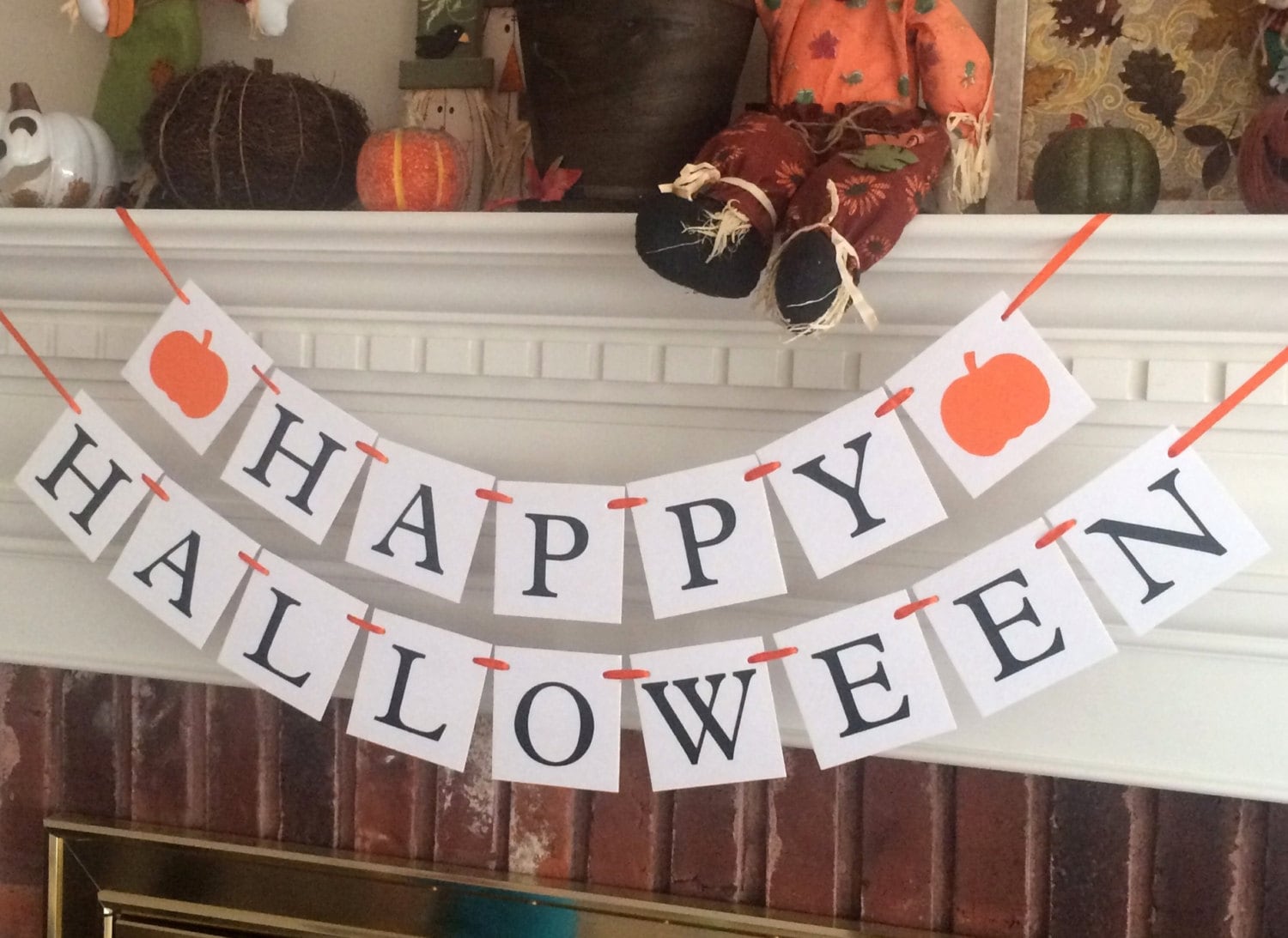 Happy Halloween banner Halloween party decoration fall decor | Etsy