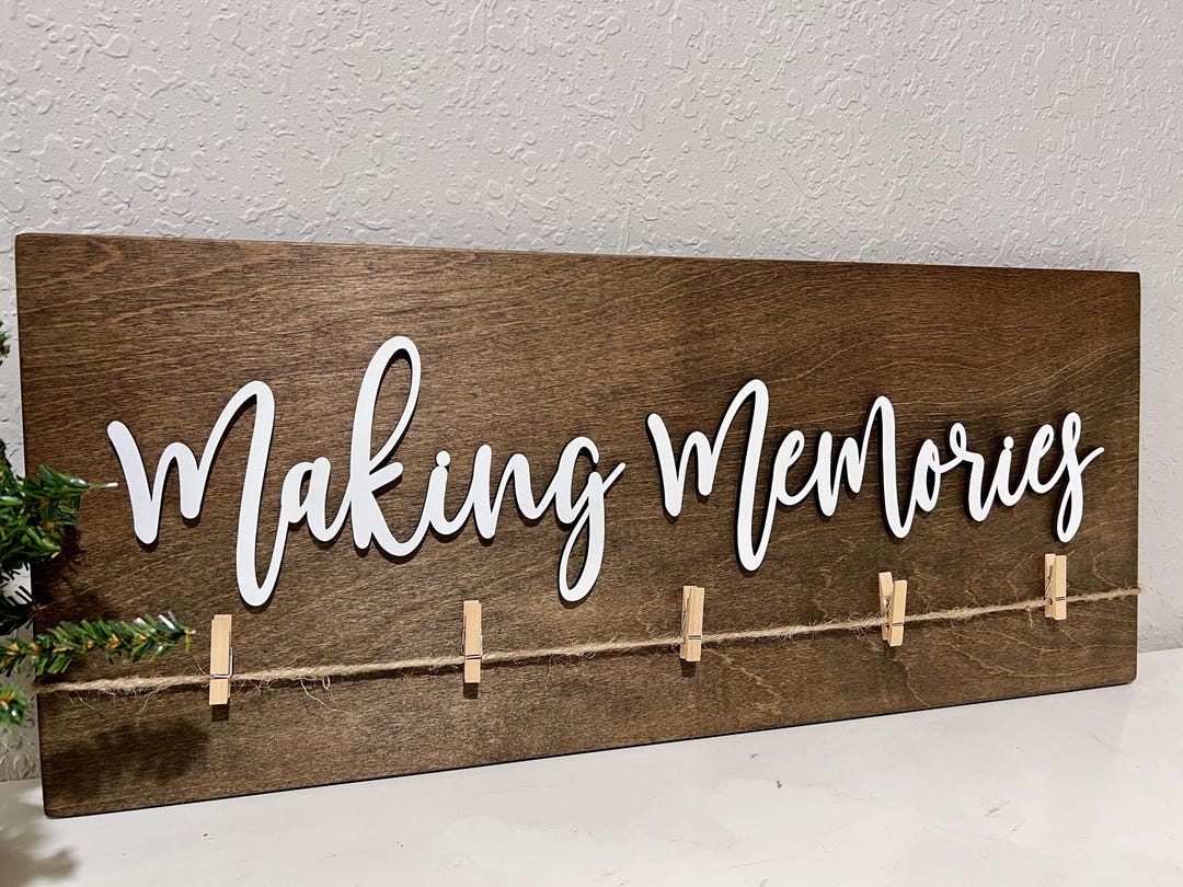 Making Memories Sign, Wood Signs for Grandparents, Family Home Decor ...