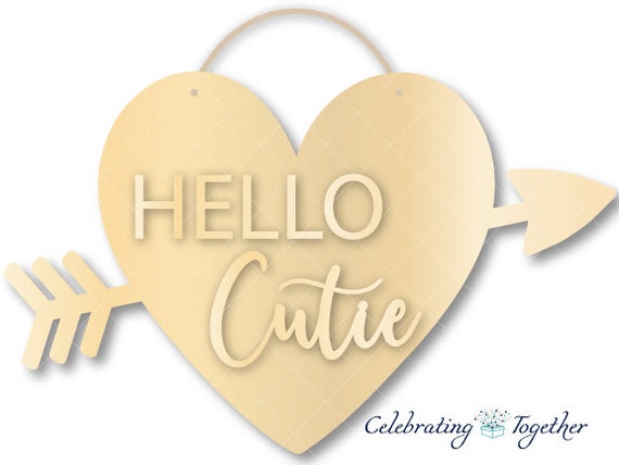Hello cutie sign kit, DIY holiday crafts, Valentine's Day sign making ...