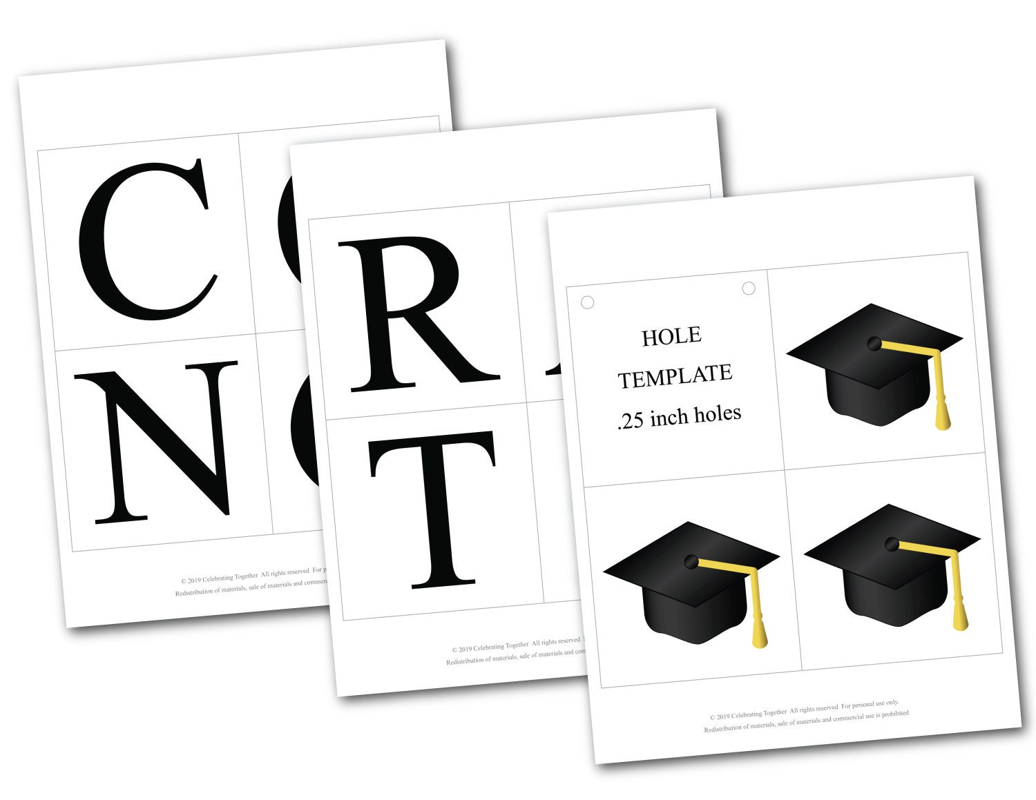Printable Congrats Banner, DIY Congratulations Bunting for College ...