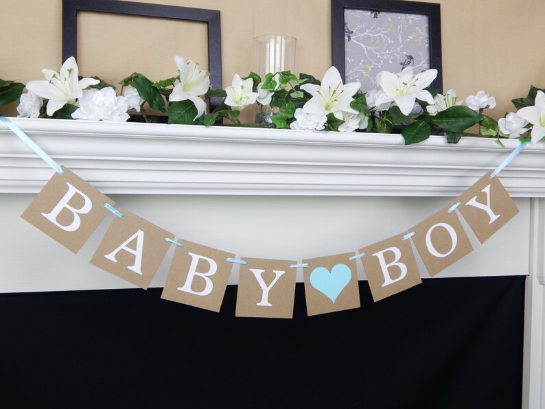 PRINTABLE baby boy shower banner digital download boys baby | Etsy