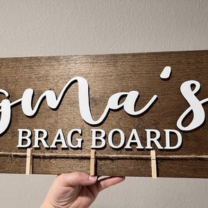 Gma's Brag Board Sign, Wood Sign for Grandparents, Rustic Home Decor ...
