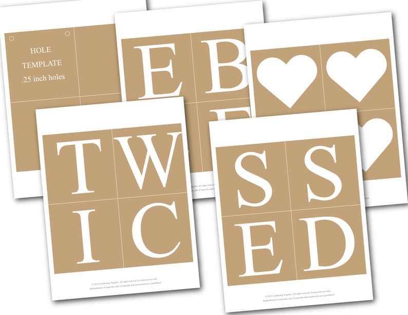 Printable Twice Blessed Banner Rainbow Printable Baby Shower - Etsy