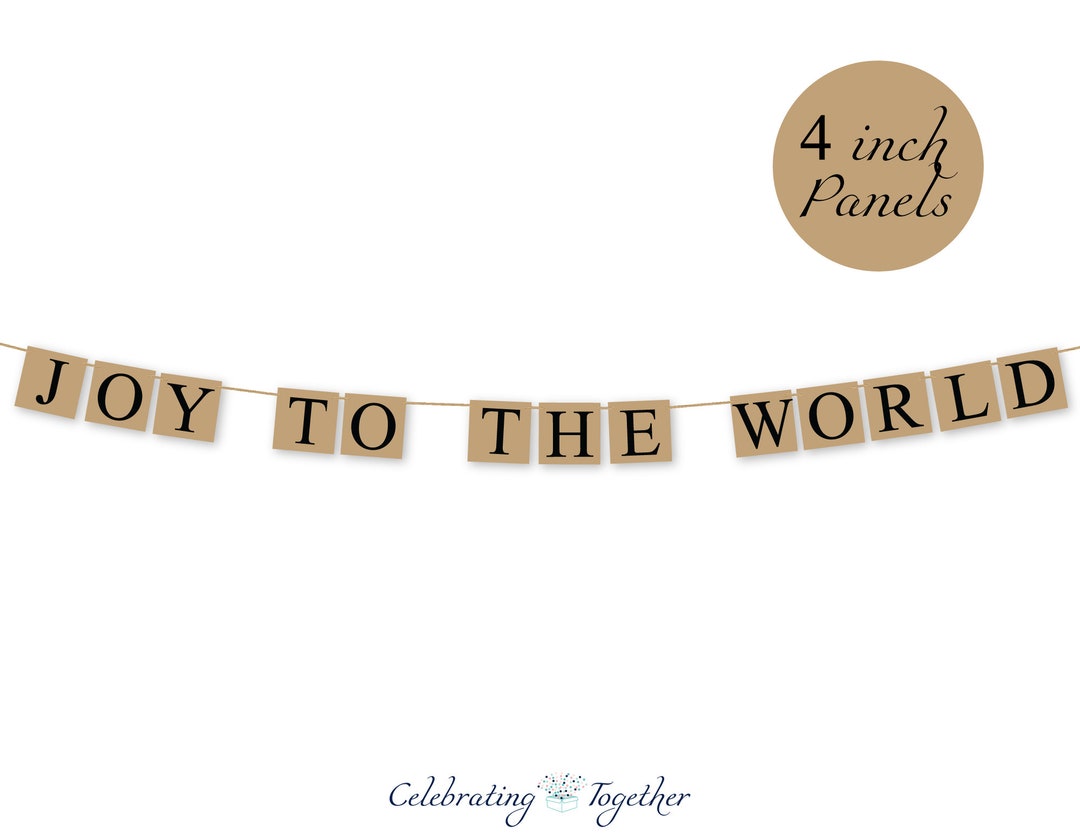 Joy to the World Banner, Rustic Christmas Decorations, Christmas Banner ...