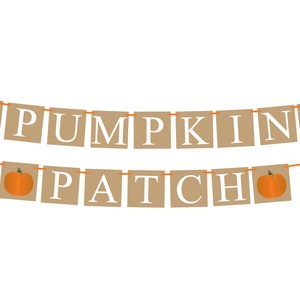Printable Pumpkin Patch Banner, Instant Download Halloween Bunting ...