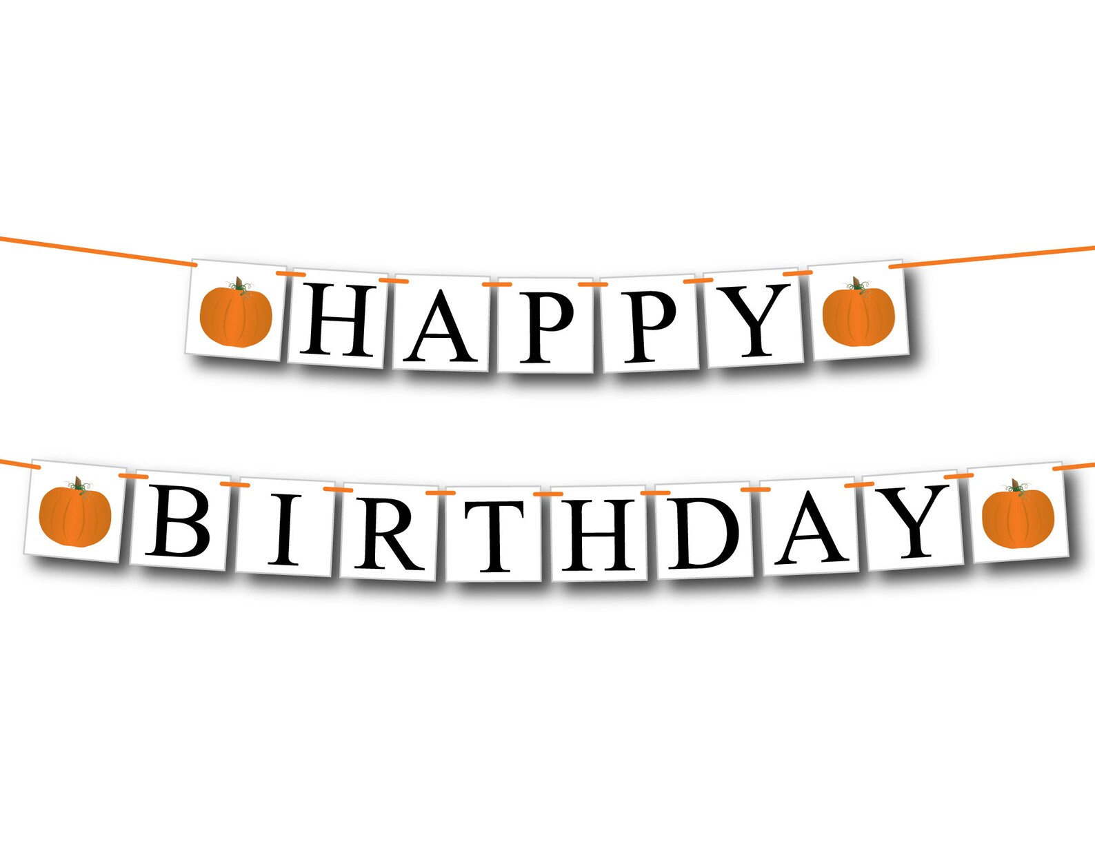 PRINTABLE Fall Happy Birthday Banner Instant Download Pumpkin | Etsy UK