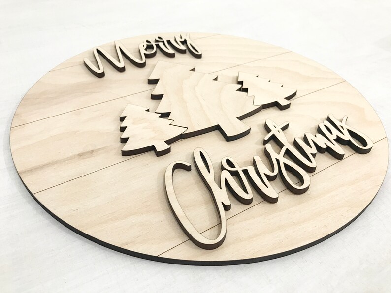 Merry Christmas Sign Kit DIY Holiday Crafts Winter Sign - Etsy