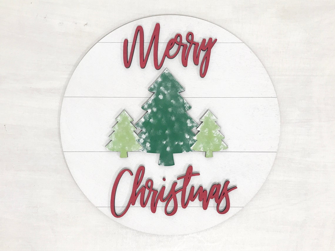Merry Christmas Sign Kit DIY Holiday Crafts Winter Sign - Etsy