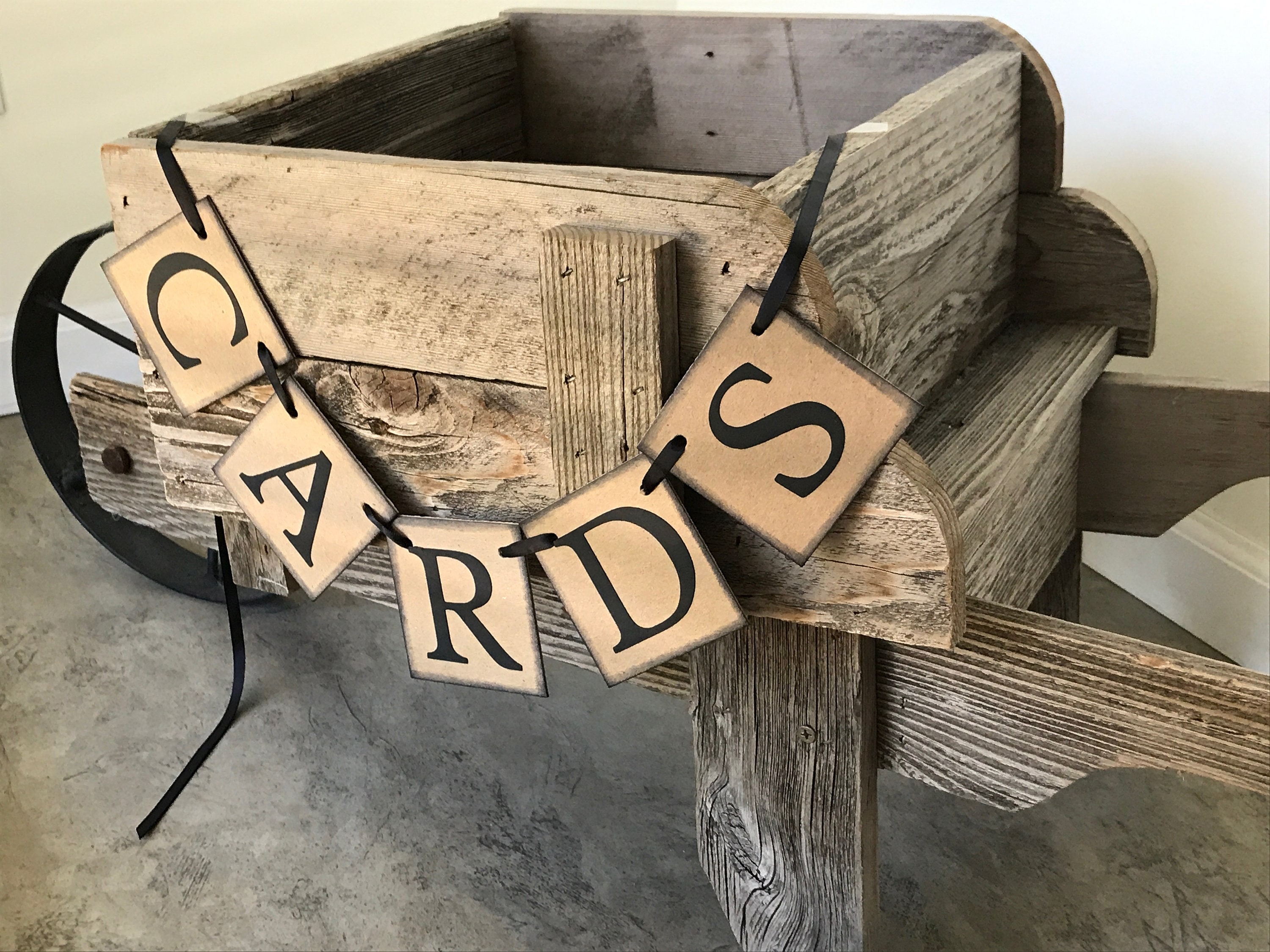 Mini Cards Banner, Rustic Wedding Decor, Barn Wedding Reception ...