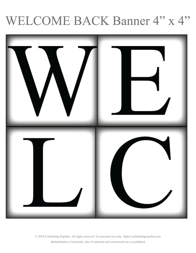 Printable Welcome Back Banner Red Apple School Teacher | Etsy