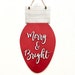 Merry & Bright Sign C9 Lightbulb Holiday Decor Country - Etsy