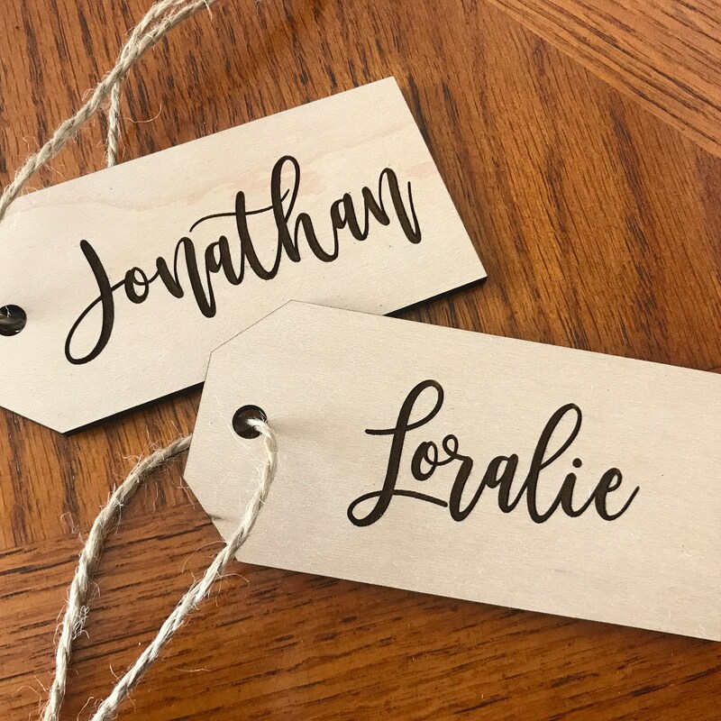 Engraved Wood Tags - Etsy