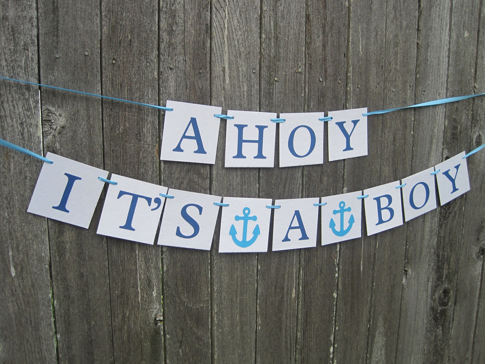 Ahoy Its A Boy banner baby boy banner Baby Shower Banner | Etsy