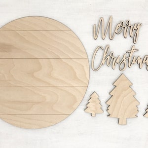 Merry Christmas Sign Kit, DIY Holiday Crafts, Winter Sign Making ...