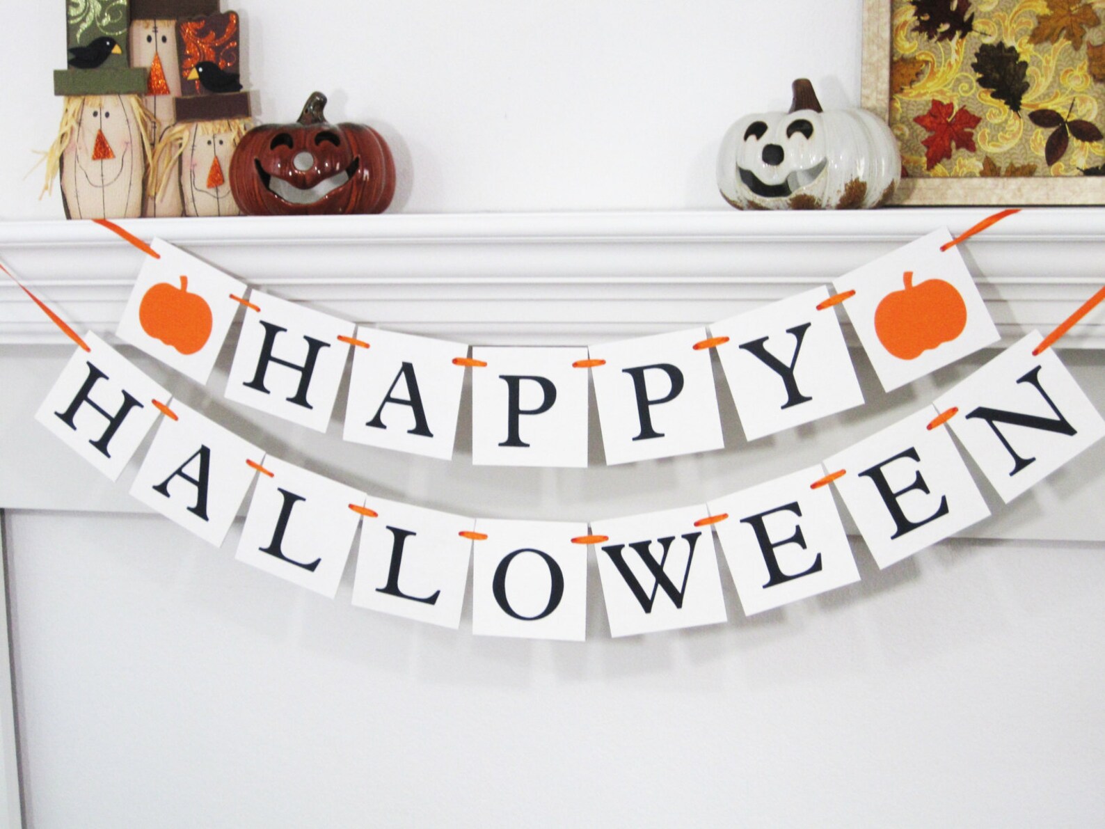Happy Halloween banner Halloween party decoration fall decor | Etsy