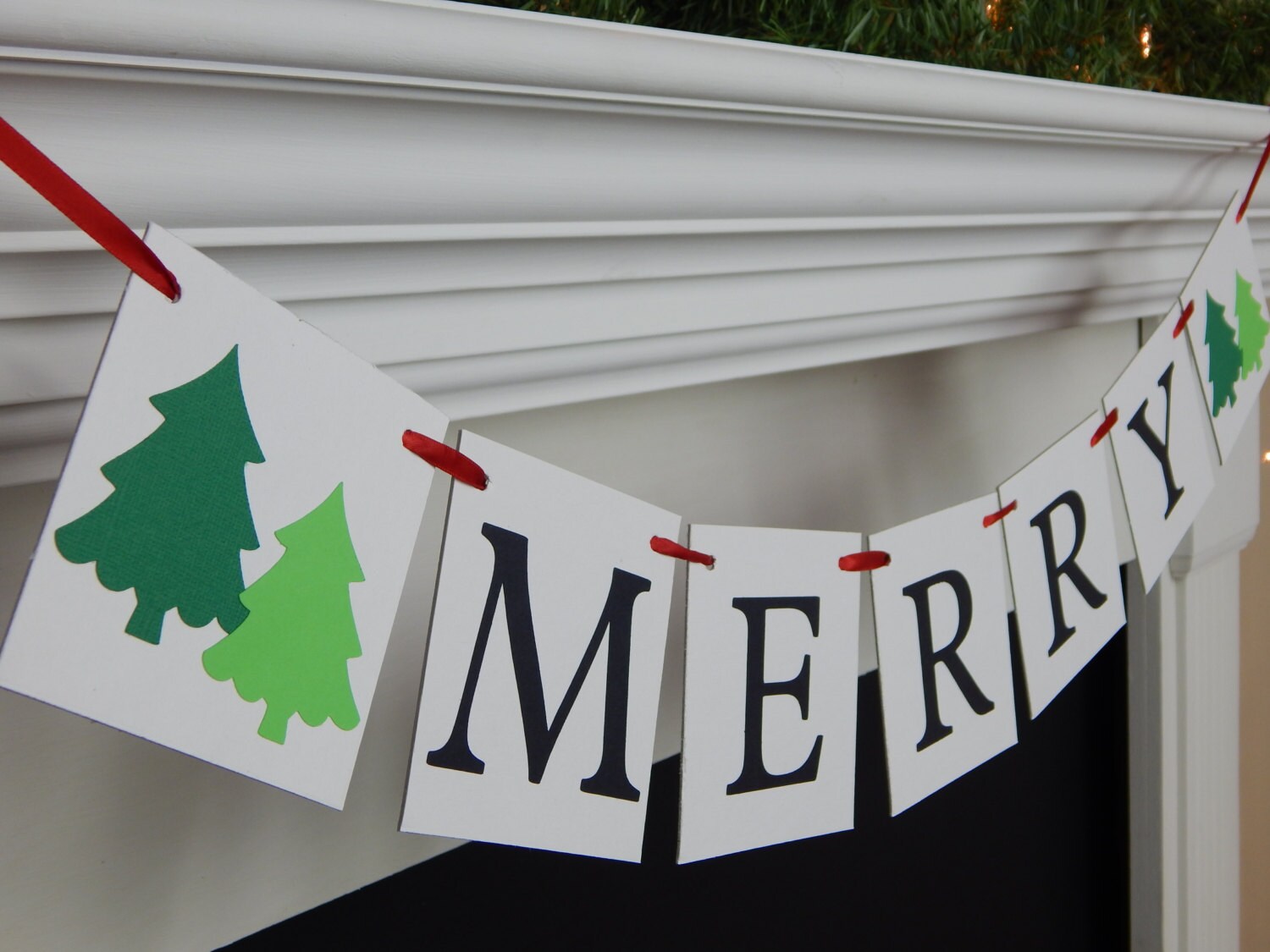 Merry Christmas Banner Christmas Decorations Holiday Decor - Etsy