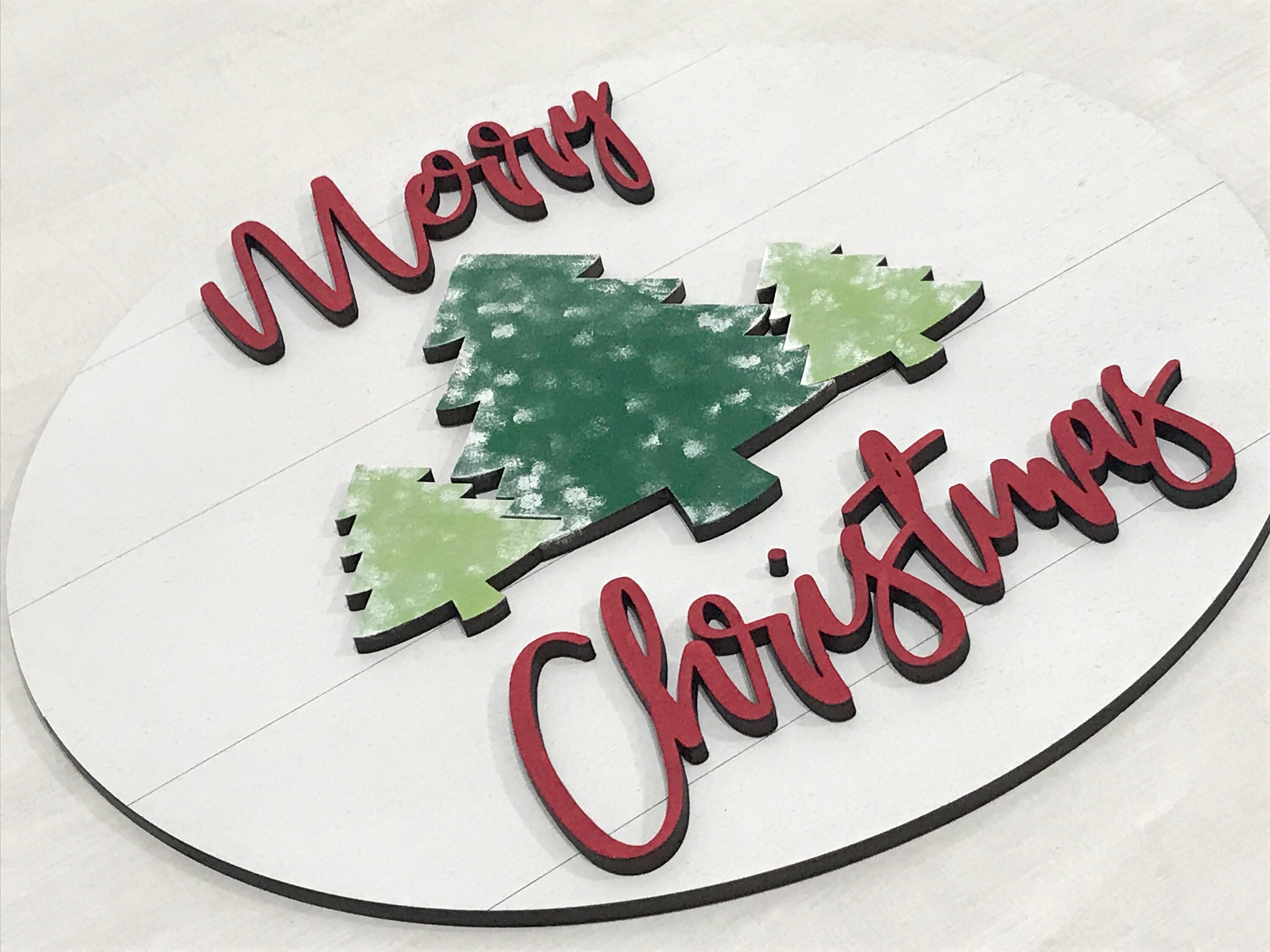 Merry Christmas Sign Kit DIY Holiday Crafts Winter Sign - Etsy
