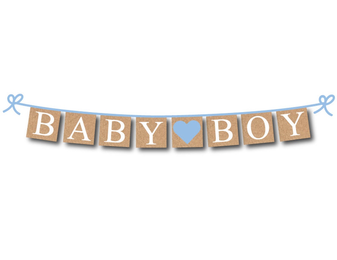 PRINTABLE Baby Boy Shower Banner, Digital Download Boys Baby Shower ...