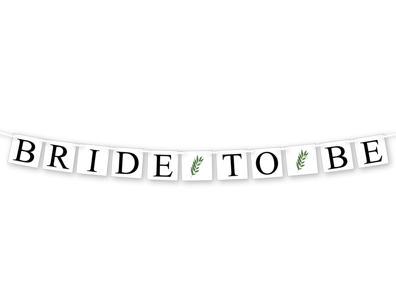 Bride to Be Banner, Foliage Watercolor Bridal Shower Decorations, Hen ...