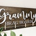 Grammy's Brag Board Sign, Wood Sign for Grandparents, Rustic Home Decor ...