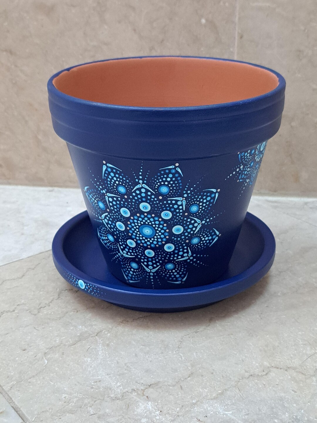 Hand Painted Mandala Flower Pot - Etsy
