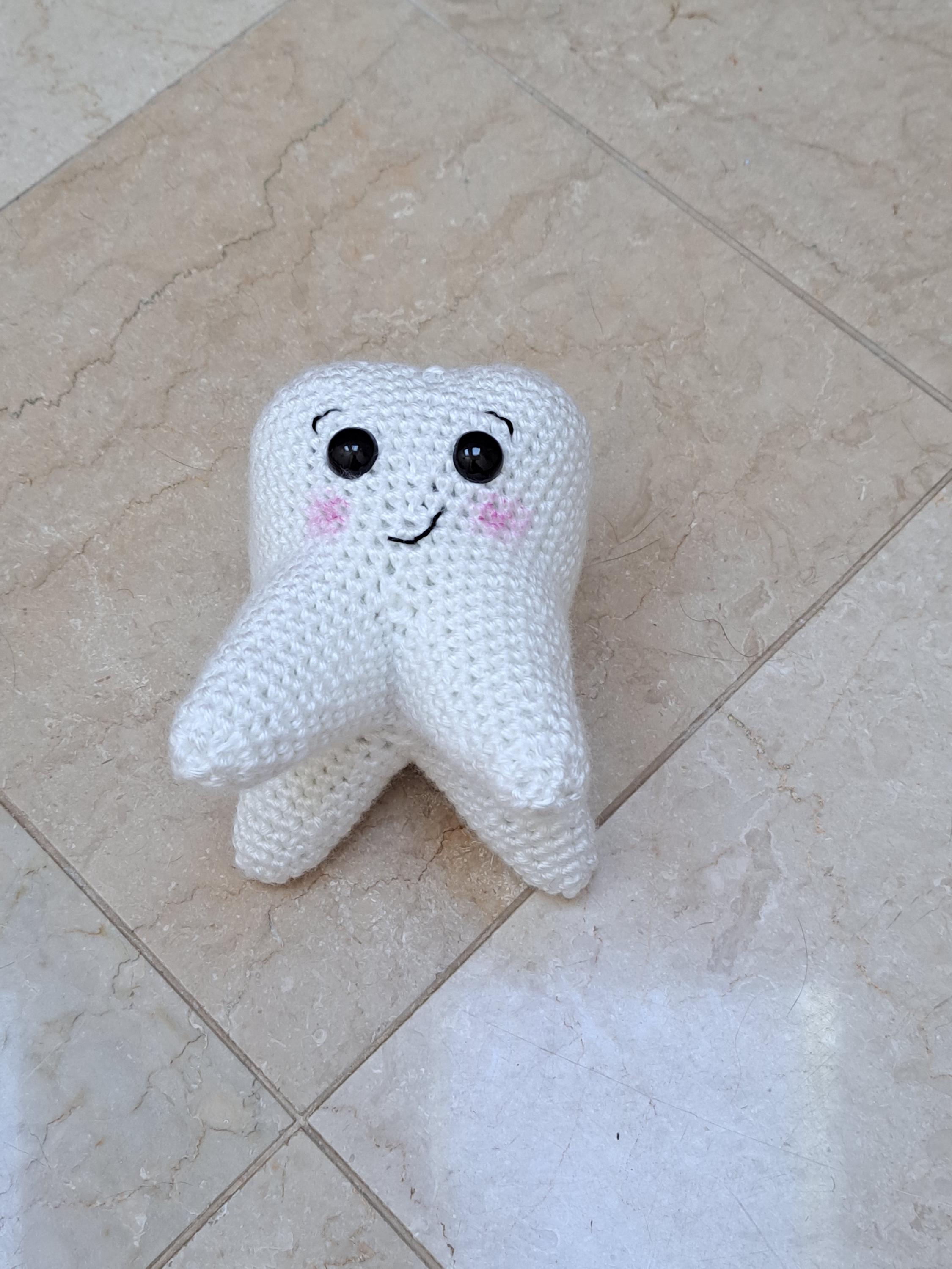 Hand Crocheted Tooth Plush: Dentist or Tooth Fairy Gift - Etsy