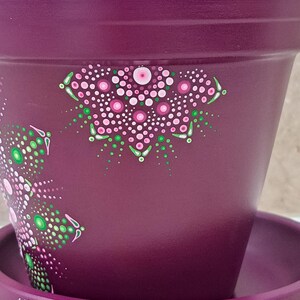 Hand Painted Mandala Flower Pot - Etsy