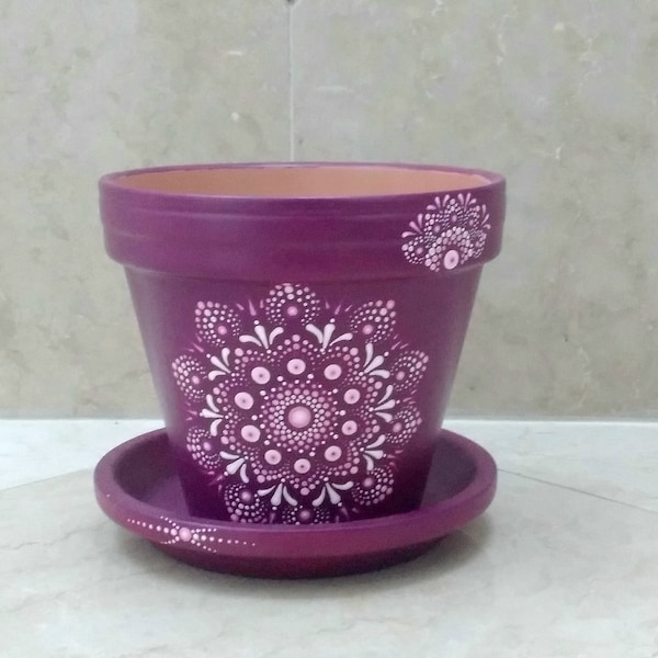 Dot Mandala Pot - Etsy