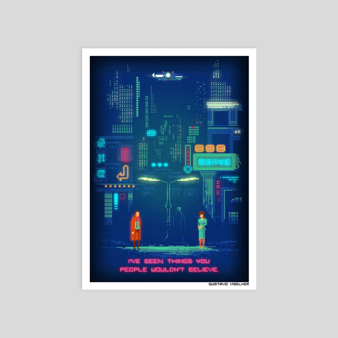 Blade Runner Pixel Art Small Print - Etsy