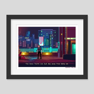 Daredevil Pixel Art Small Print - Etsy