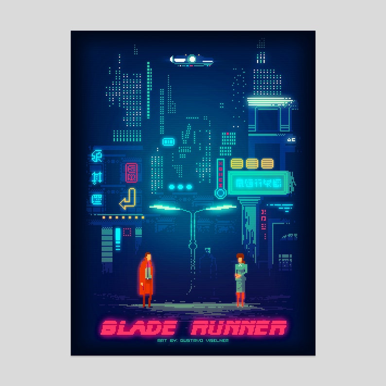 Blade runner pixel art Poster | Etsy