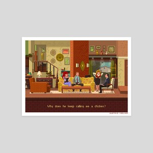 Married With Children Pixel Art Small Print - Etsy
